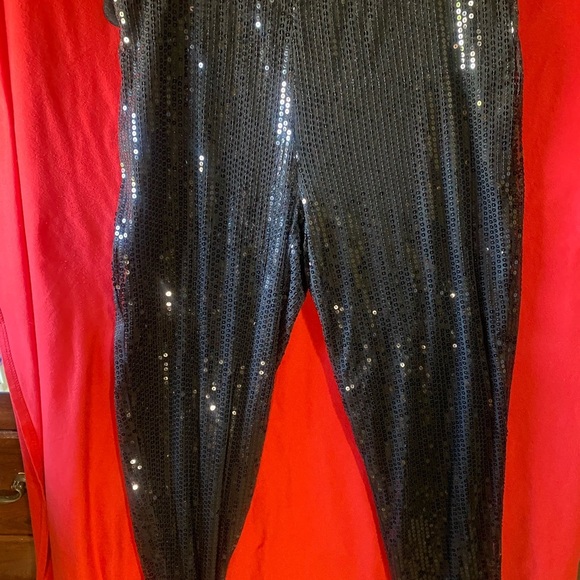 Ashro | Pants & Jumpsuits | Black Sequin Fabric | Poshmark